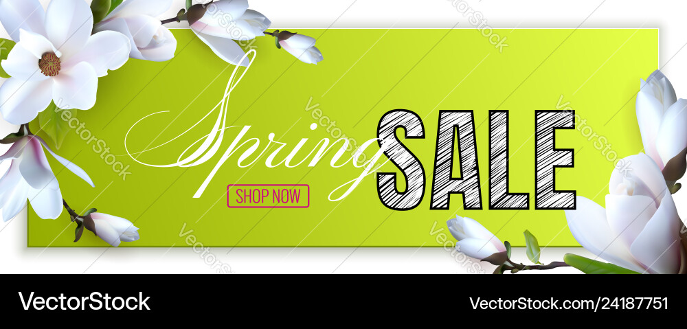 Design advertising poster is a spring sale Vector Image