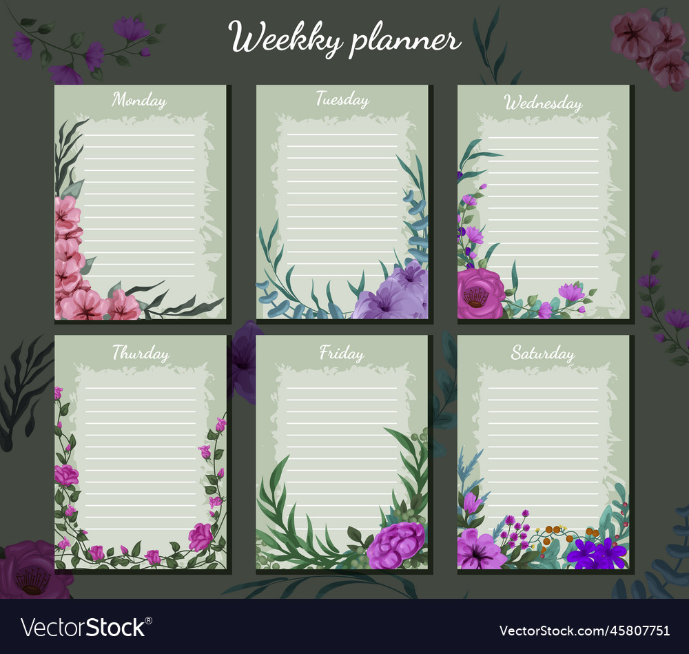Event planner template Royalty Free Vector Image
