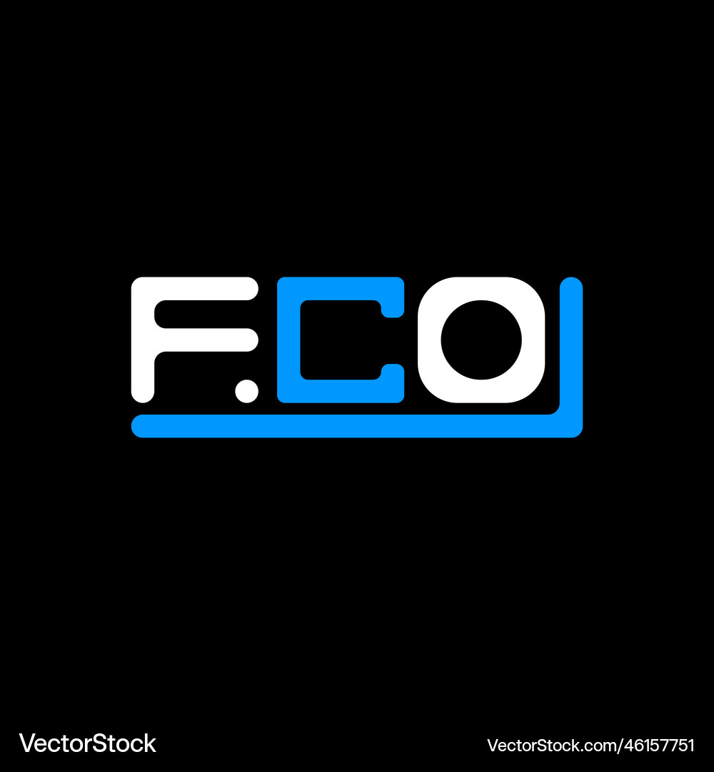 Fco letter logo creative design with graphic fco Vector Image