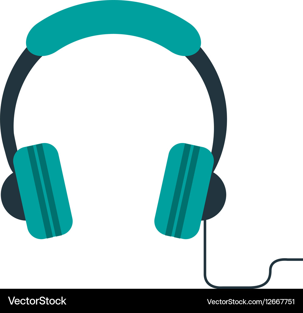 Headphones music listen mobile Royalty Free Vector Image