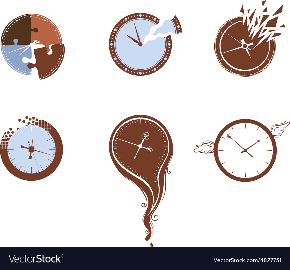 Lost time icon set Royalty Free Vector Image - VectorStock