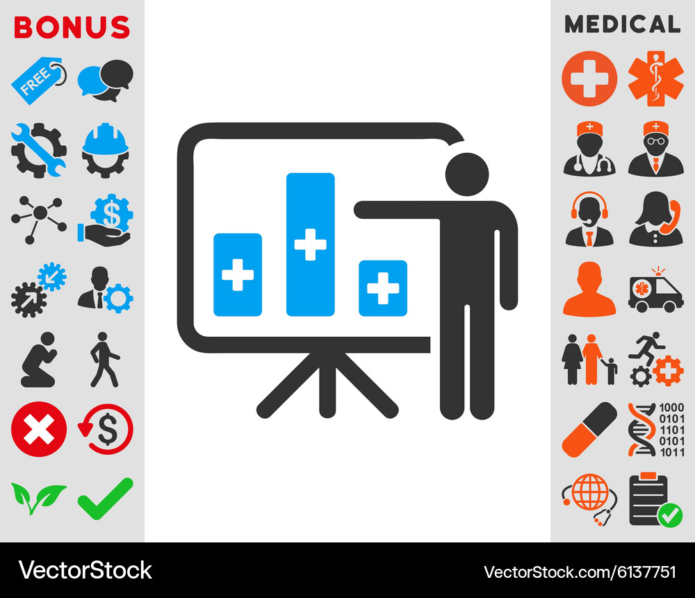 Medical public report icon Royalty Free Vector Image