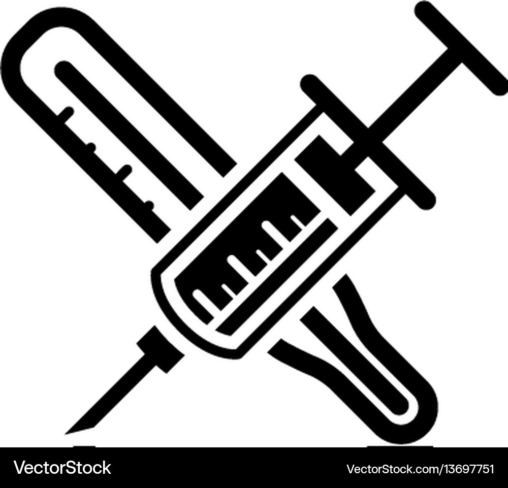 Vaccination and medical services icon Royalty Free Vector