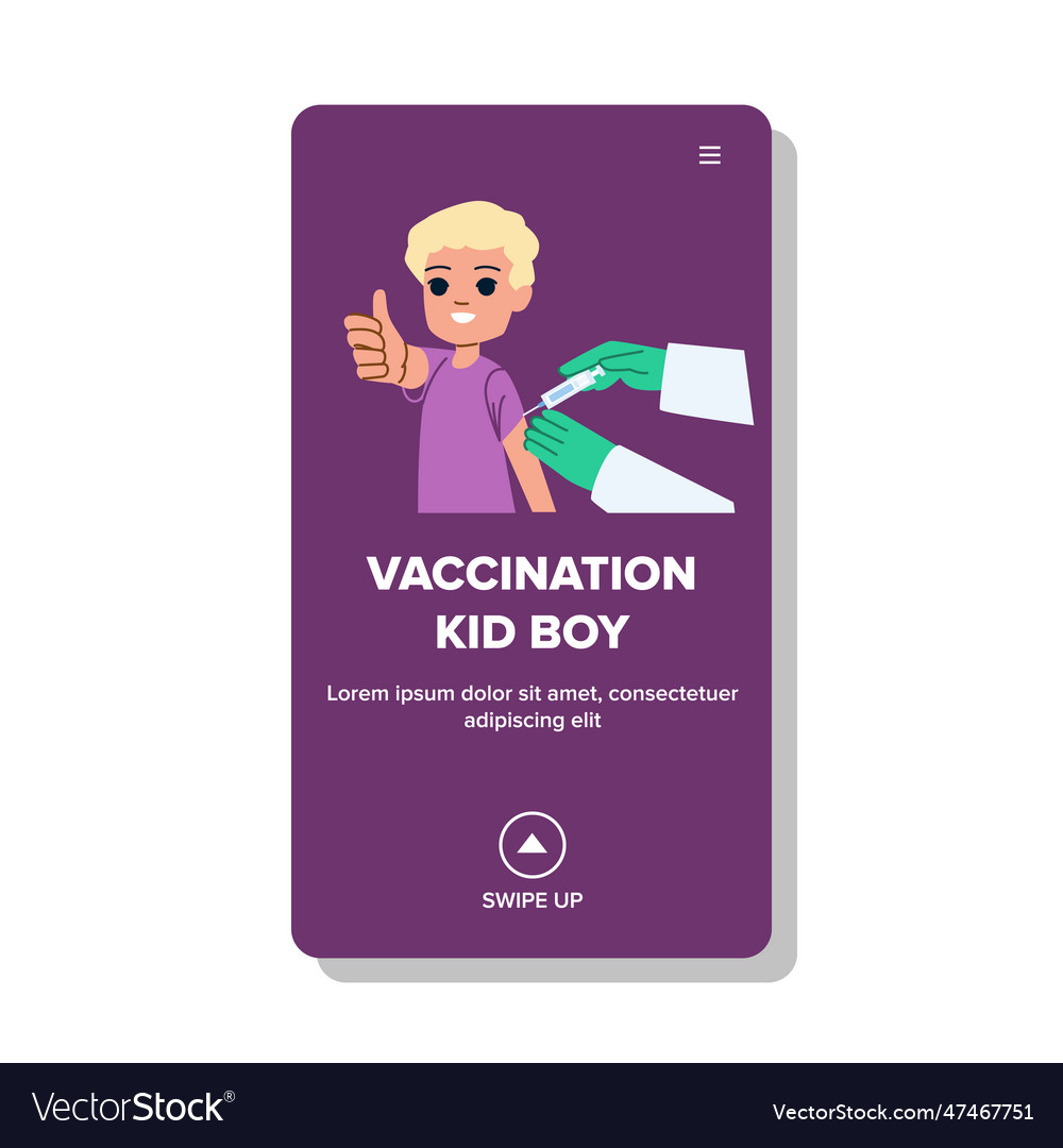 Vaccination kid boy Royalty Free Vector Image - VectorStock Vaccination kid boy Royalty Free Vector Image - VectorStock