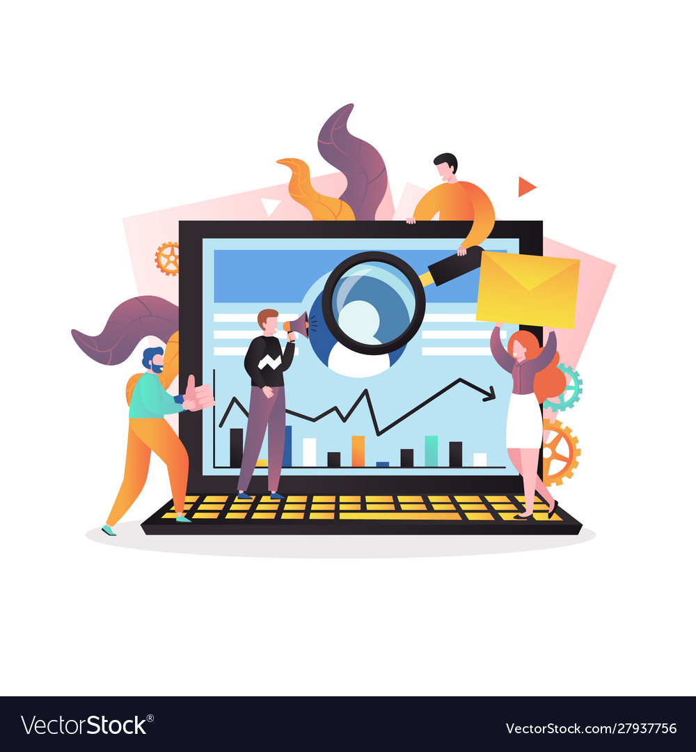 Digital marketing concept for web banner Vector Image Digital marketing concept for web banner Vector Image