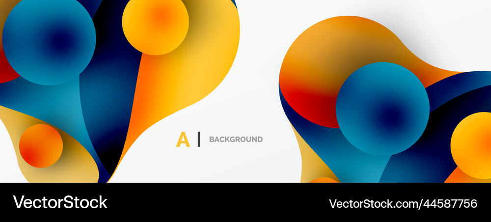 Flowing geometric shapes minimalist abstract Vector Image