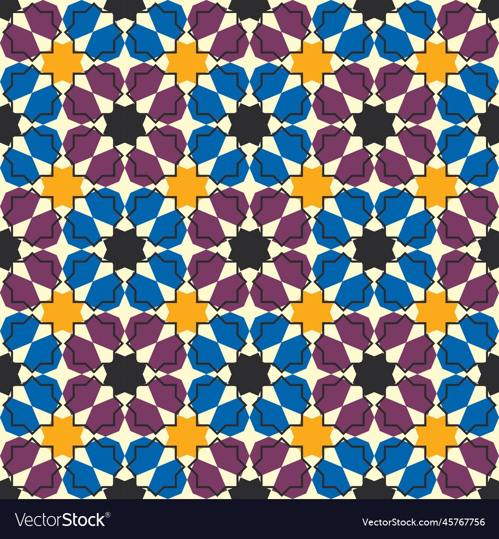Moroccan seamless pattern morocco patchwork Vector Image