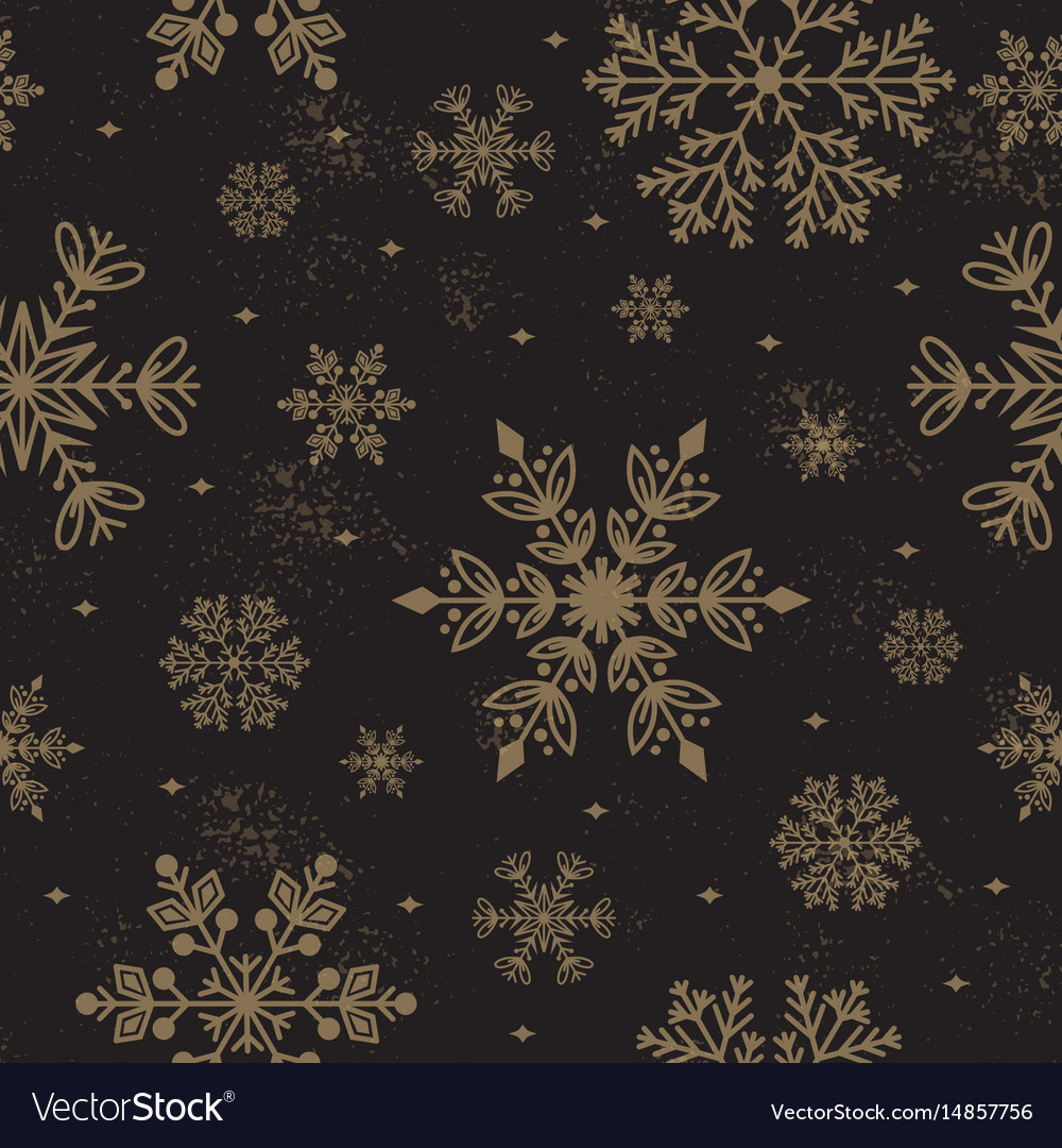 Snowflake seamless pattern Royalty Free Vector Image