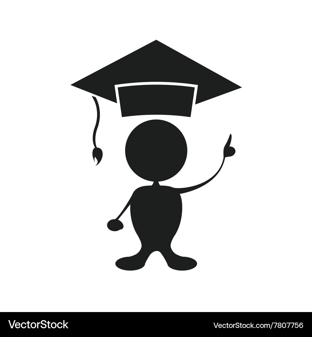Symbol man pointing at something Royalty Free Vector Image