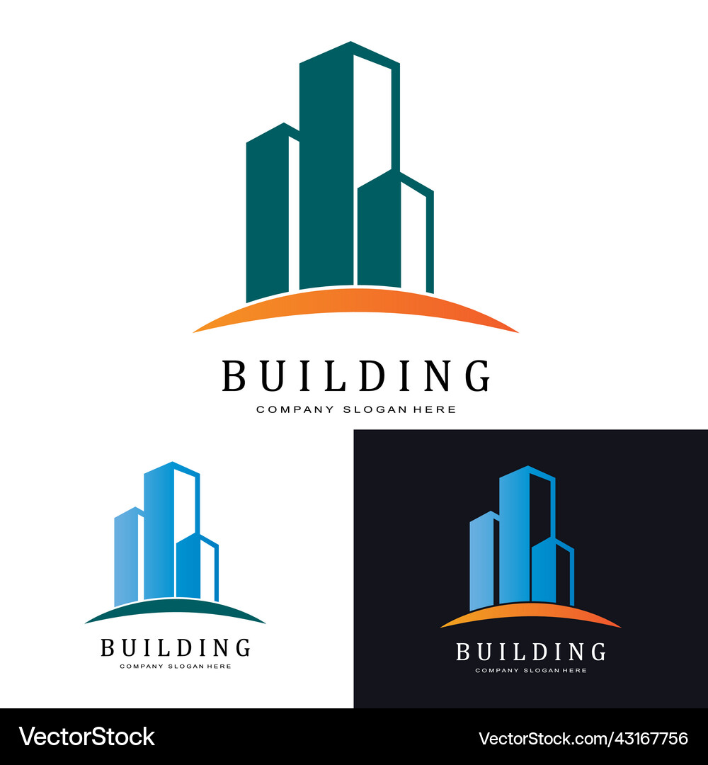 Urban building construction logo icon symbol Vector Image