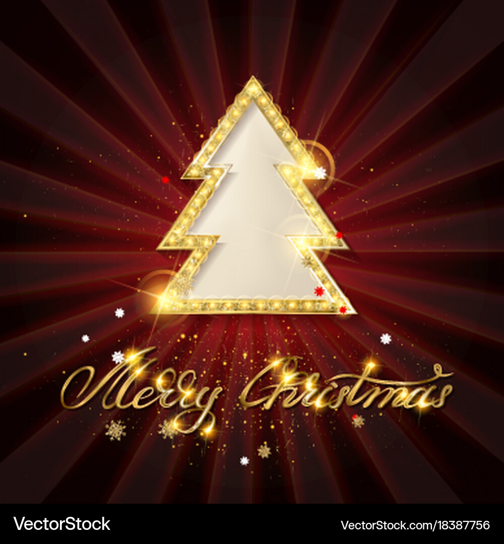 Vintage merry christmas poster template Royalty Free Vector