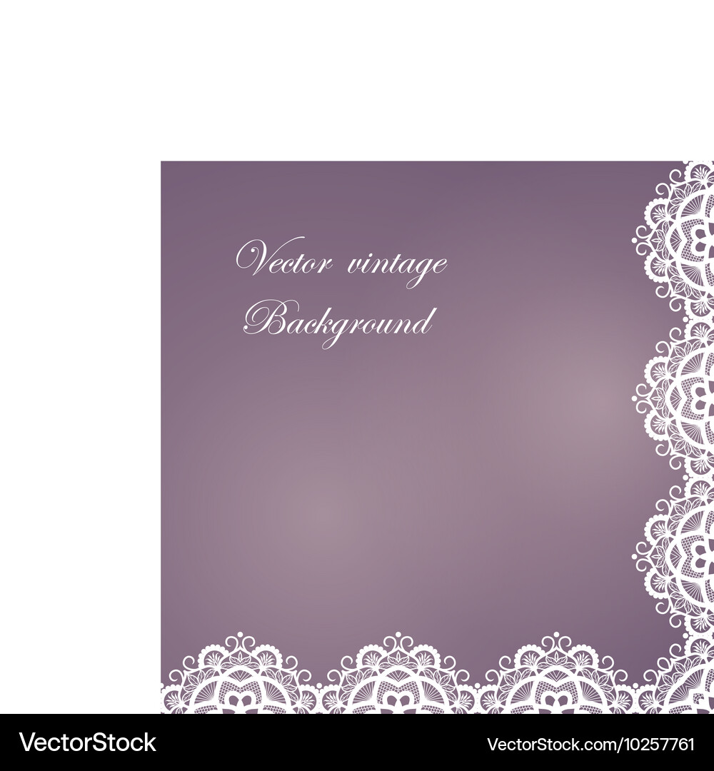 Abstract square lace frame with paper swirls Vector Image