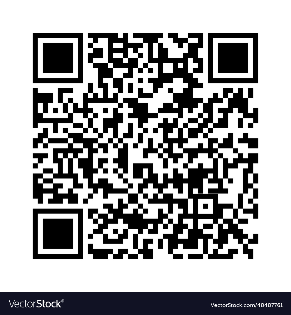 Black white qr code quick response Royalty Free Vector Image