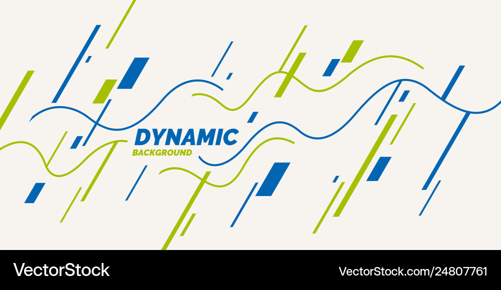 Bright poster with dynamic waves Royalty Free Vector Image