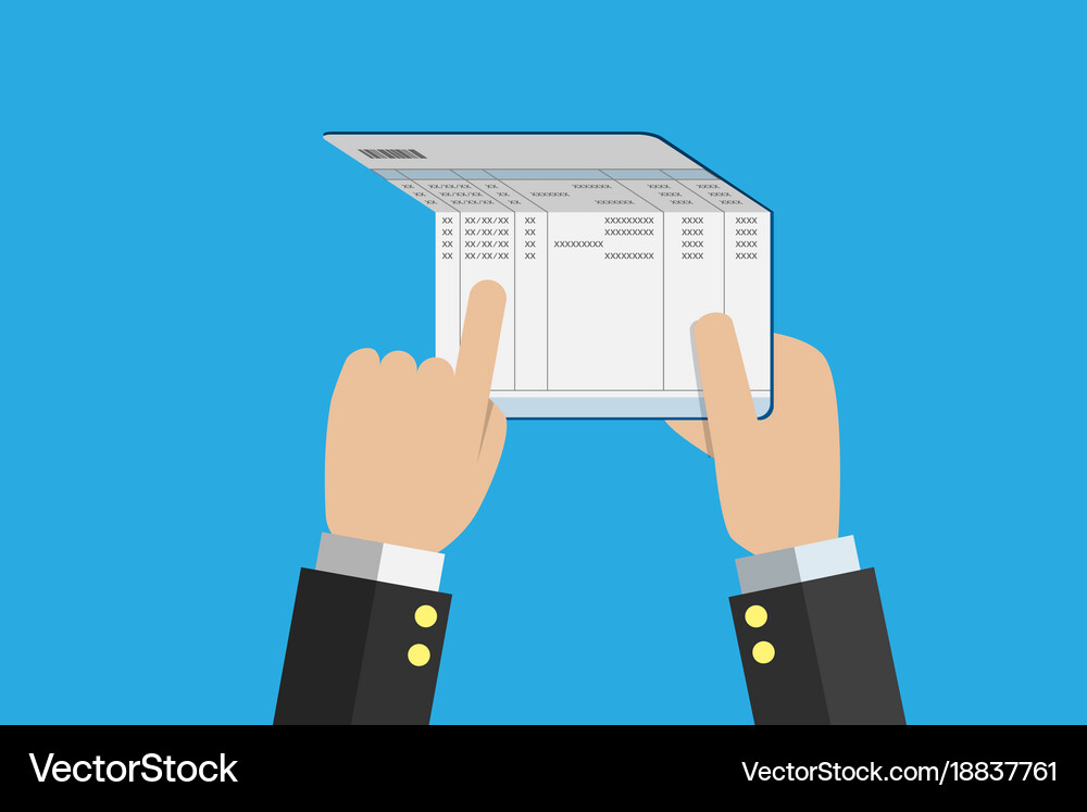 Business hand holding account passbook Royalty Free Vector