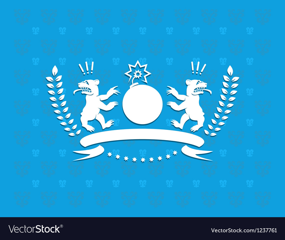 Funny heraldry Royalty Free Vector Image - VectorStock