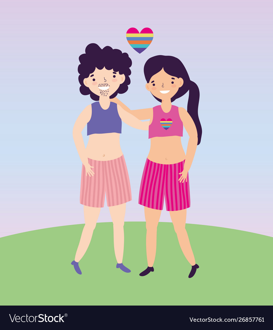 People community lgbtq flat design Royalty Free Vector Image