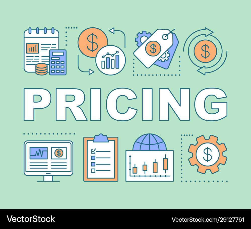 Pricing word concepts banner Royalty Free Vector Image