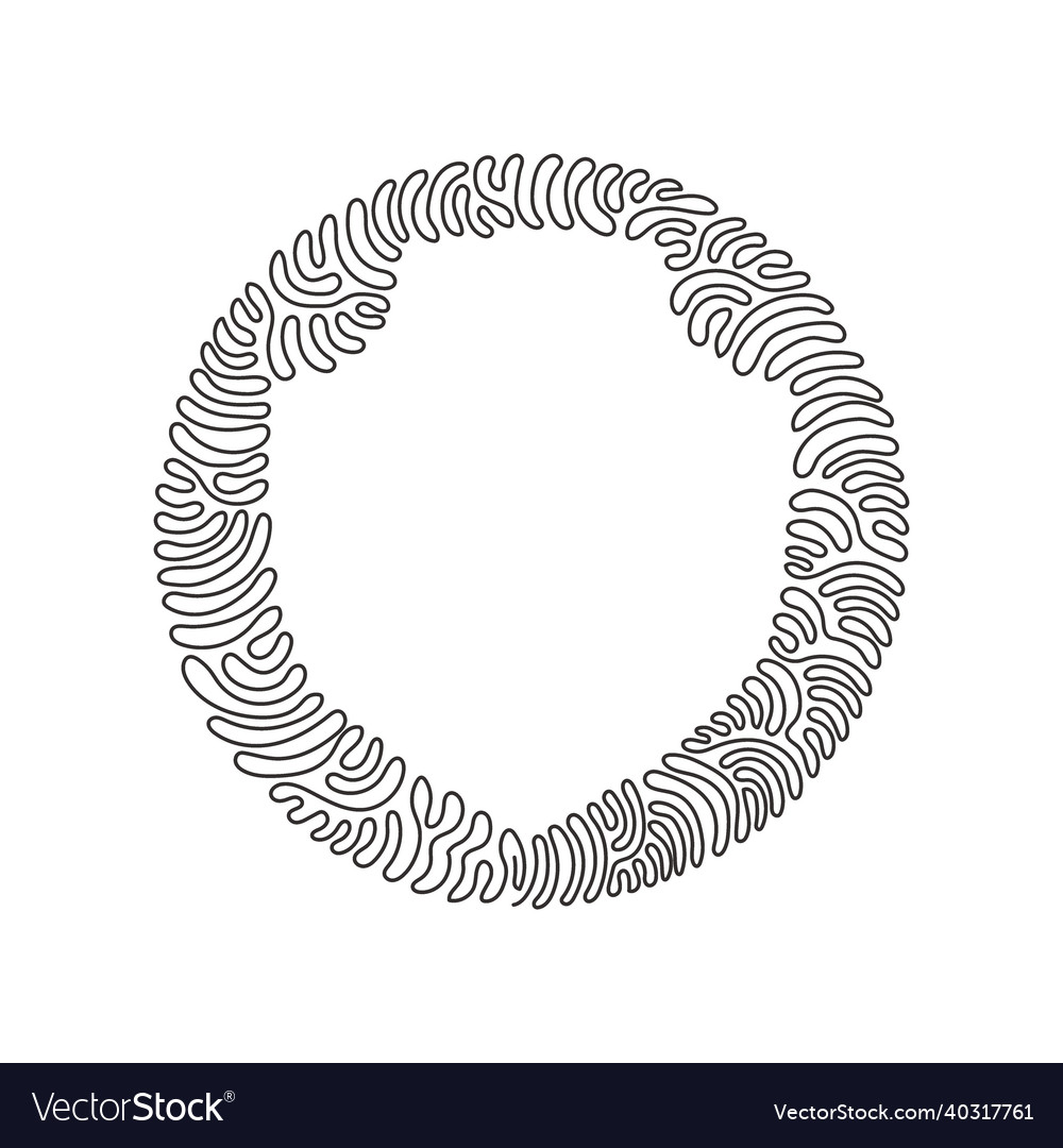Single Continuous Line Drawing Flat Shield Badge Vector Image