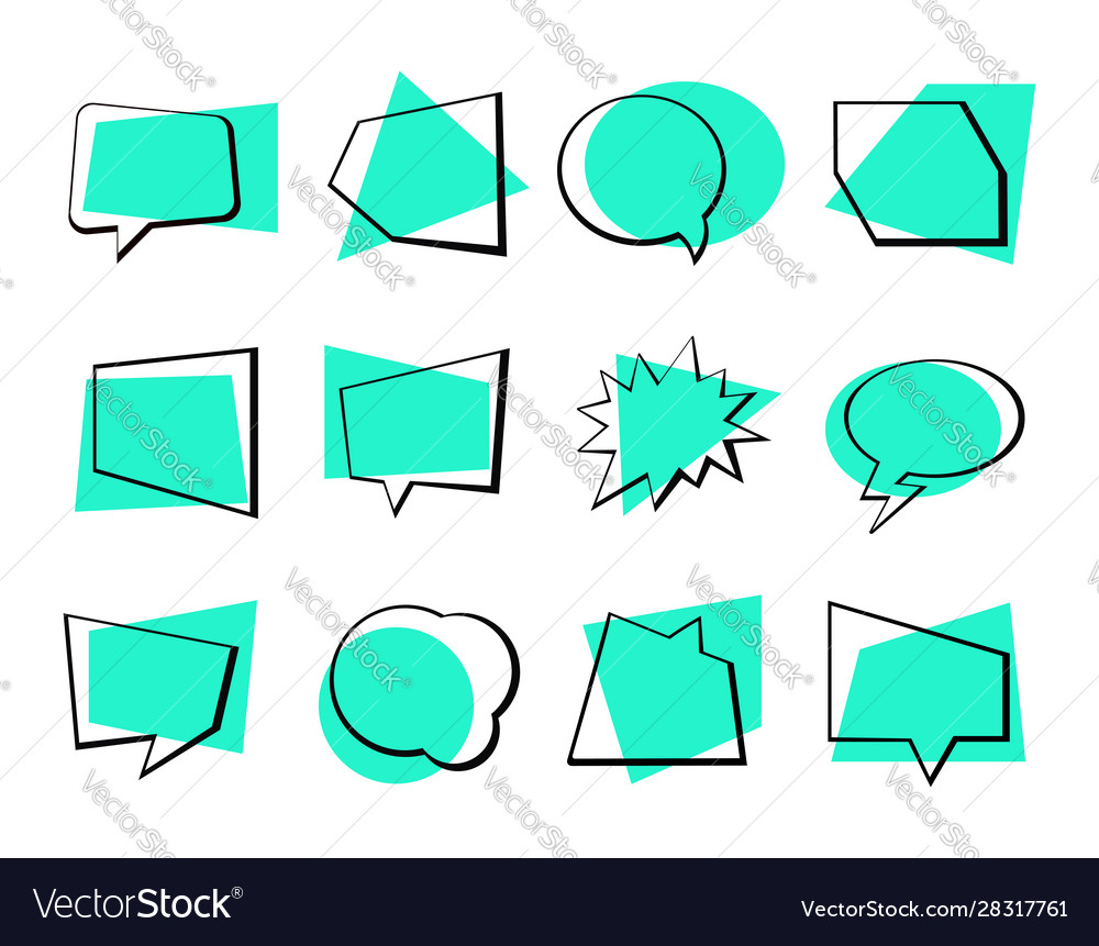 Speech bubbles collection - set elements Vector Image