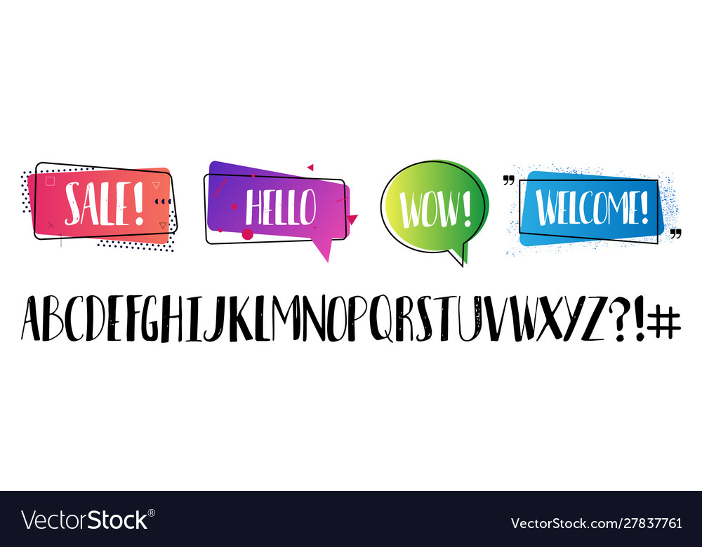 Texting abstract boxes Royalty Free Vector Image