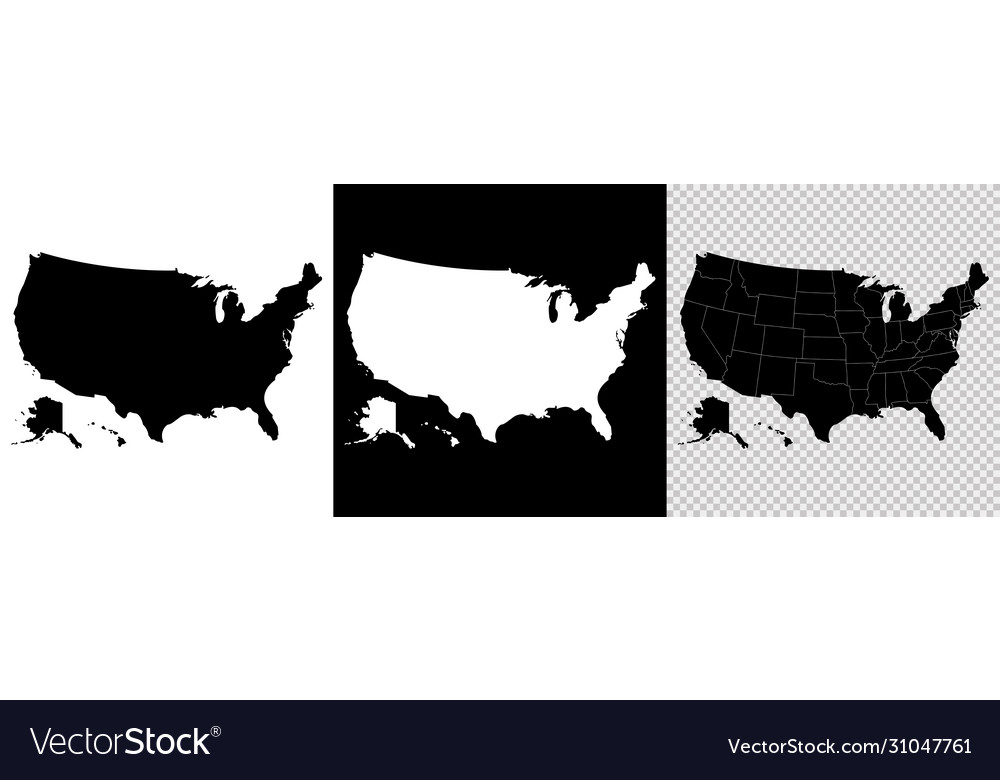 Usa map icon high detailed isolated abstract Vector Image