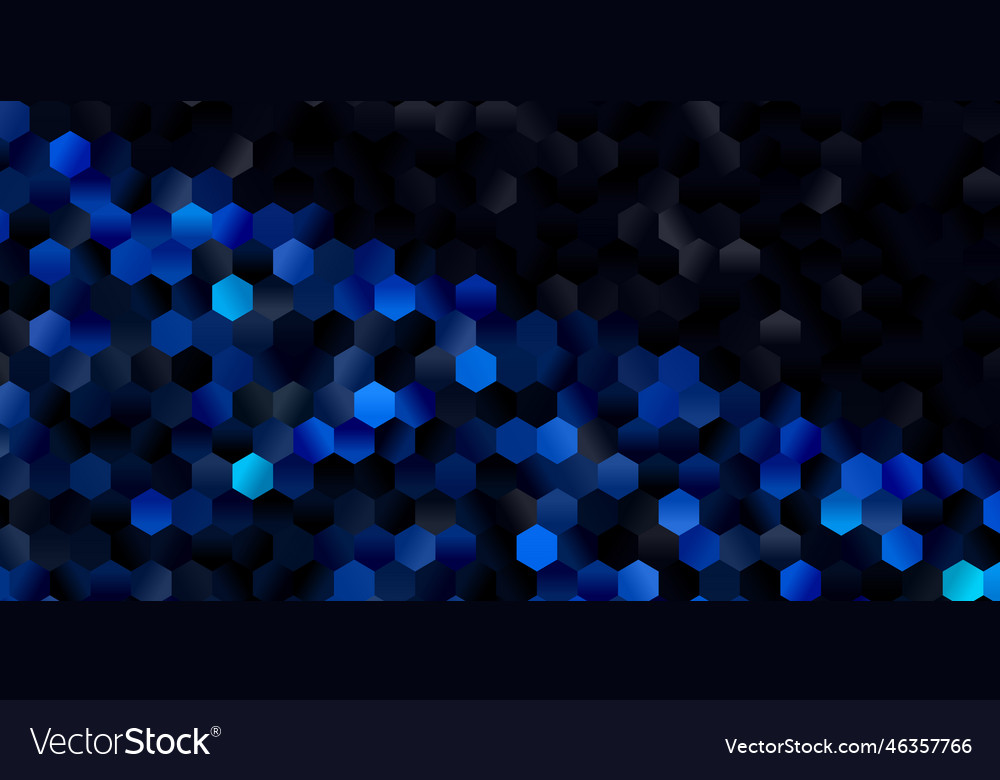 Banner template with a dark hexagonal pattern Vector Image