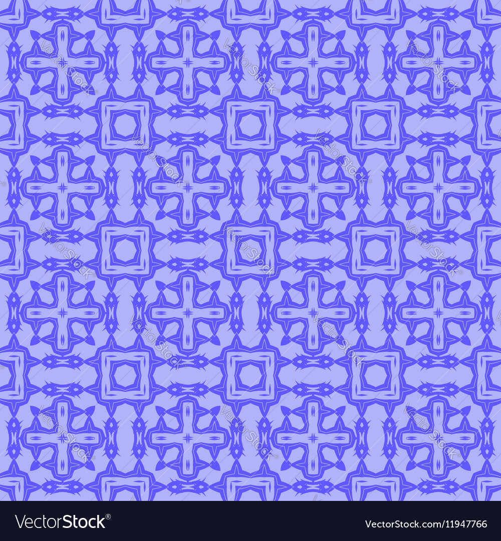 Blue ornamental seamless line pattern Royalty Free Vector
