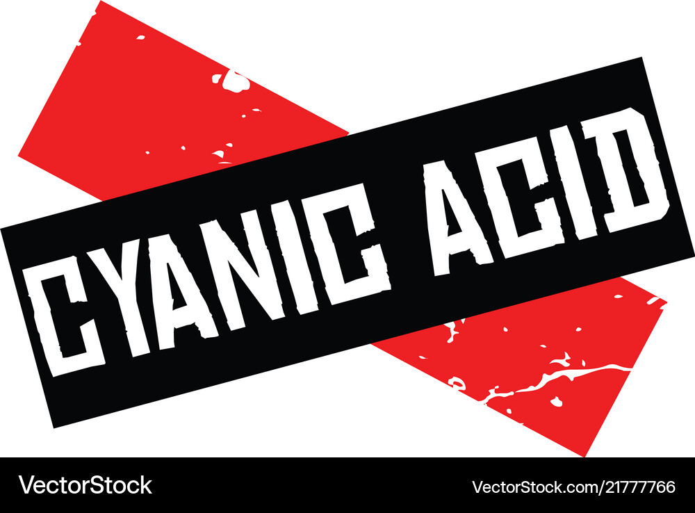 Cyanic acid stamp on white Royalty Free Vector Image