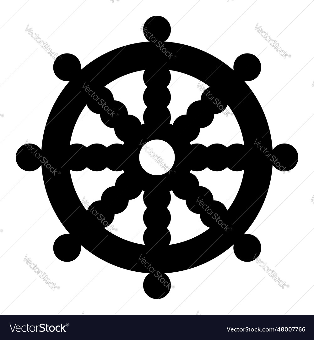 Dharmachakra logo Royalty Free Vector Image - VectorStock