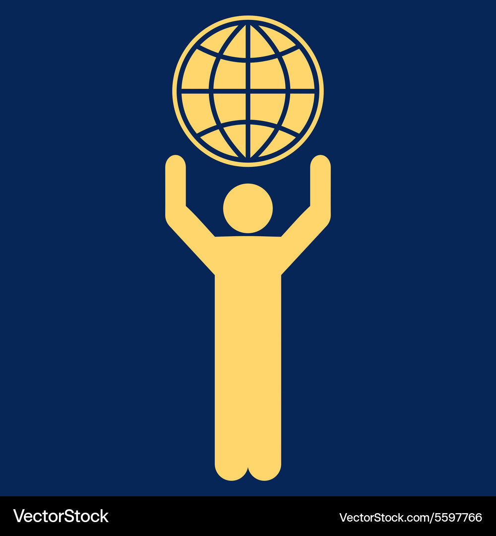 Globalist icon from Business Bicolor Set Vector Image