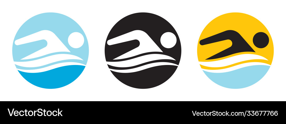 Swim logo for application or website swimming Vector Image