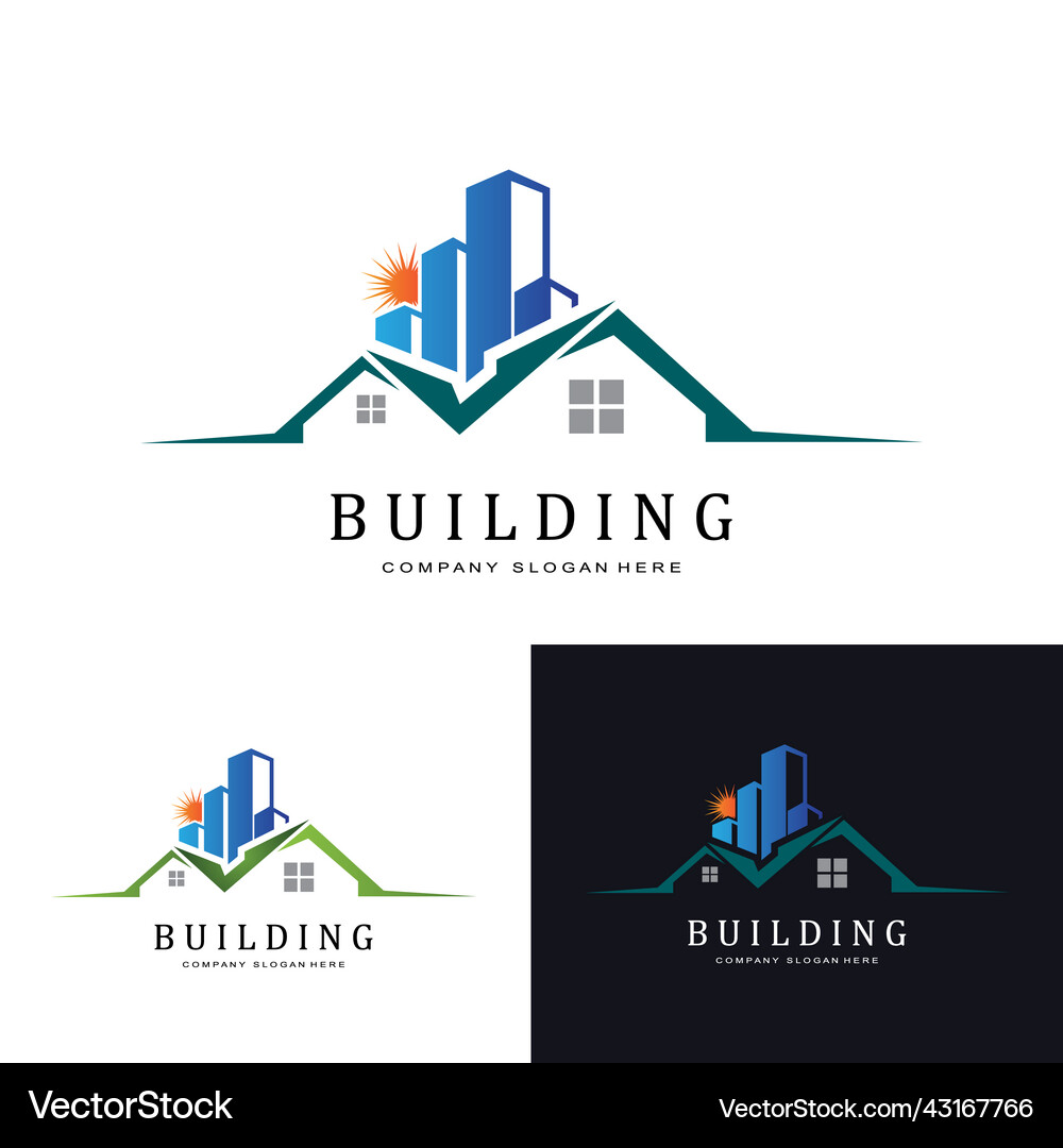 Urban building construction logo icon symbol Vector Image