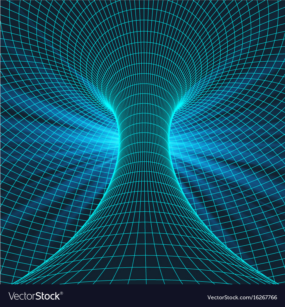 Wireframe torus with connected lines and dots Vector Image