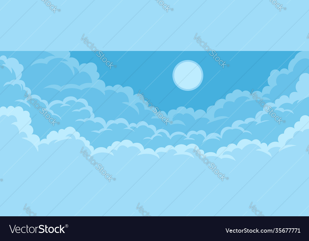 Cloudy sky background Royalty Free Vector Image