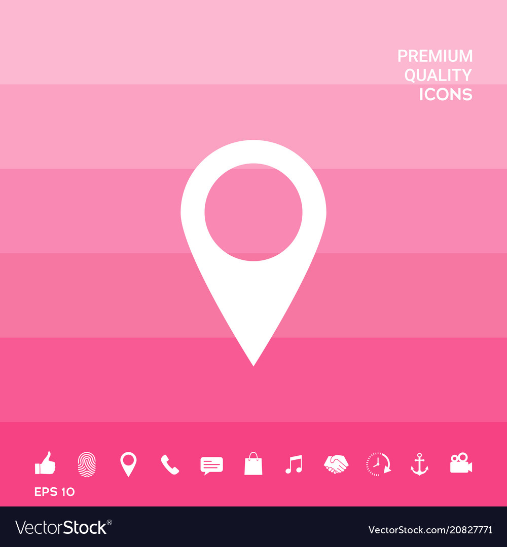 Map pointer icon Royalty Free Vector Image - VectorStock