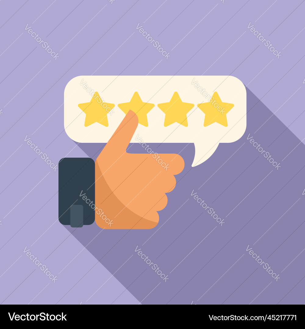 Marketing rating icon flat digital mix Royalty Free Vector