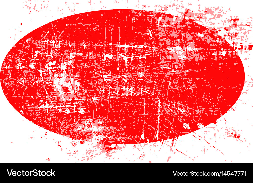 Red ellipse grunge stamp with blank isolated Vector Image