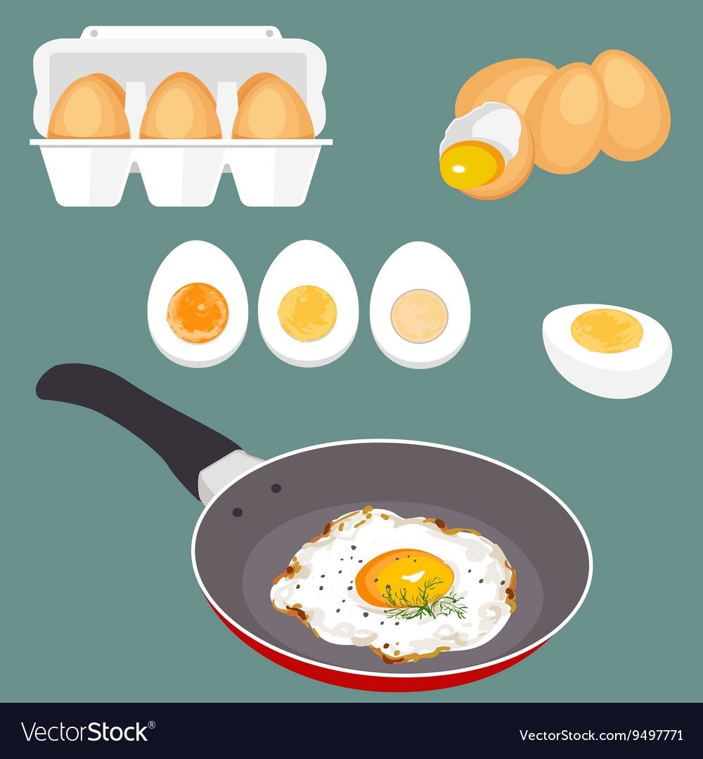 Set eggs Royalty Free Vector Image - VectorStock