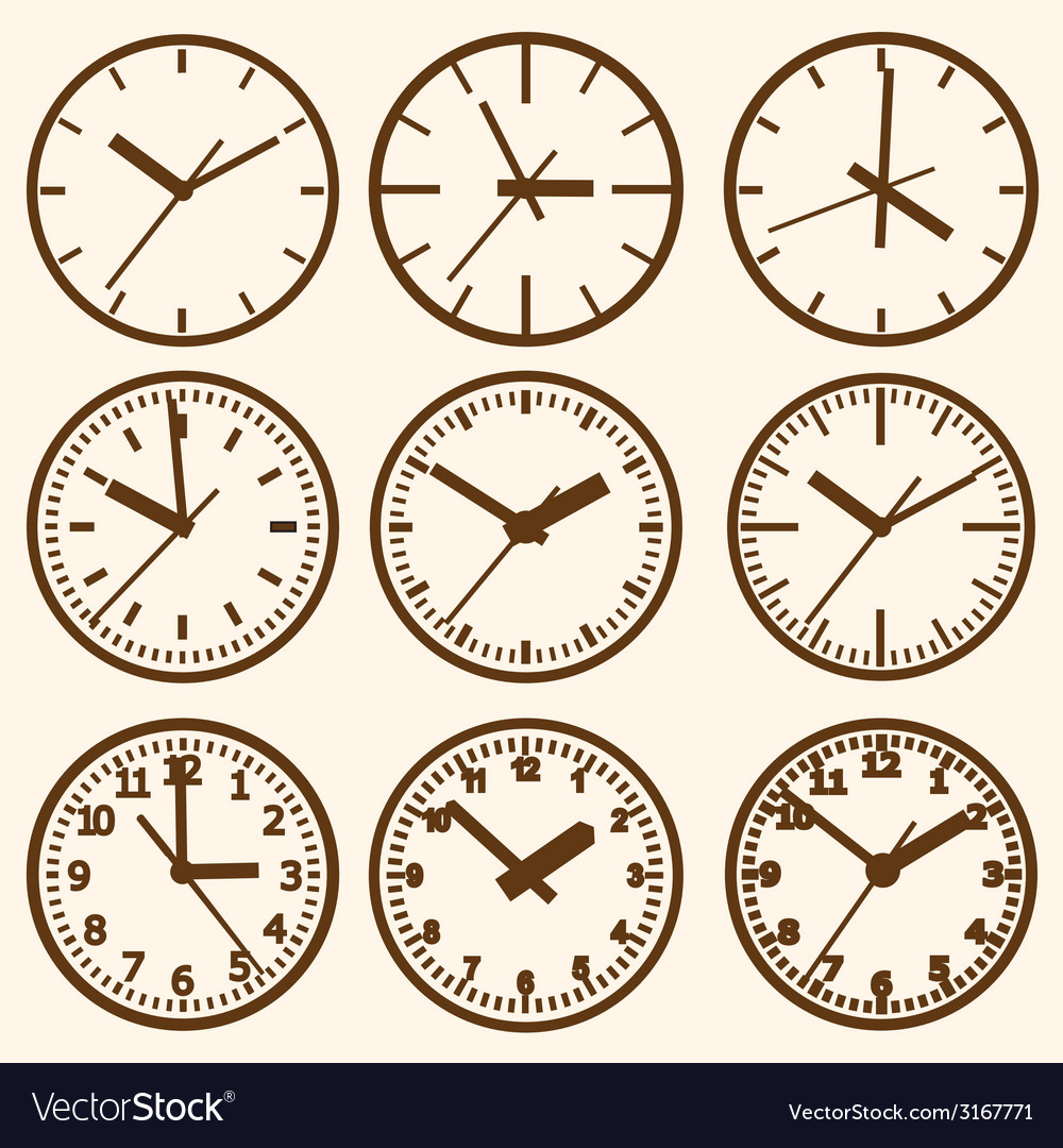 Wall mounted digital clock Royalty Free Vector Image