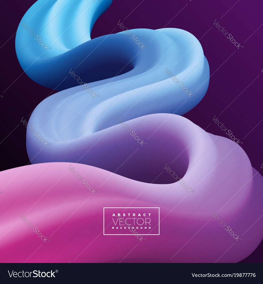 Abstract 3d Colorful Curve Line Background Vector Image