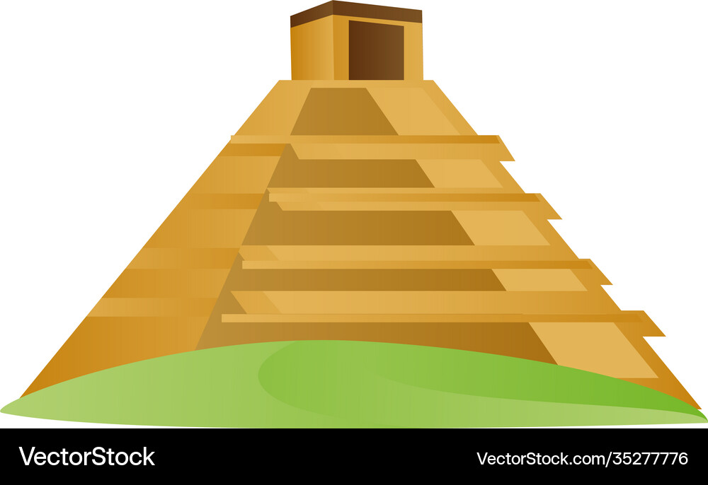 Ancient maya pyramid with temple on top travel Vector Image