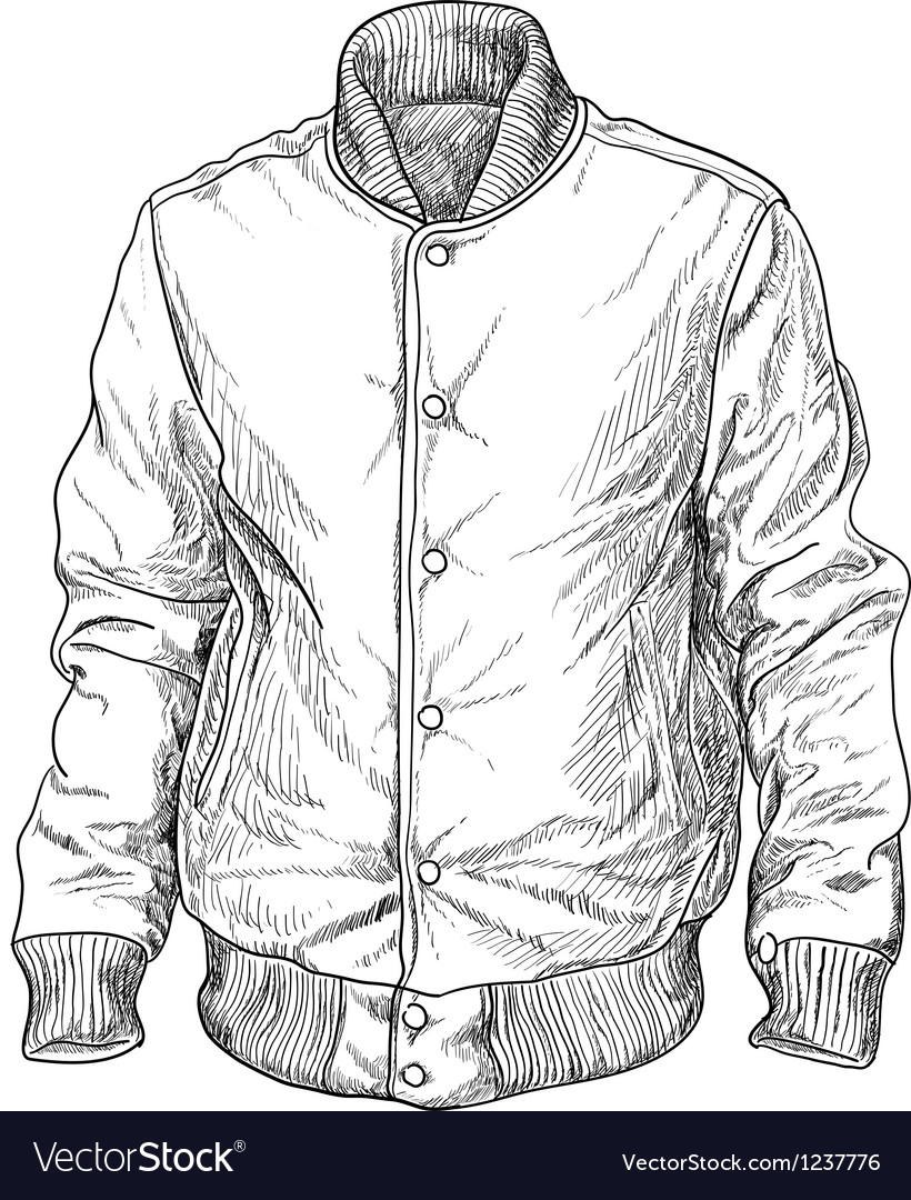 Classic Baseball Jacket Royalty Free Vector Image