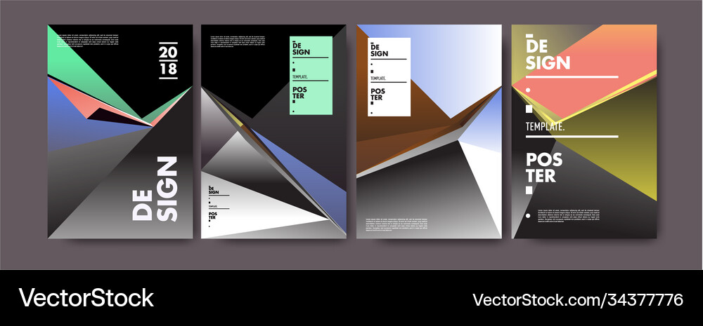 Cover and poster design template for magazine Vector Image