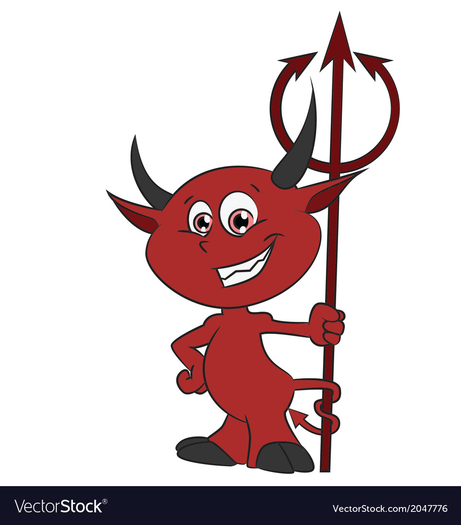 Devil cartoon Royalty Free Vector Image - VectorStock