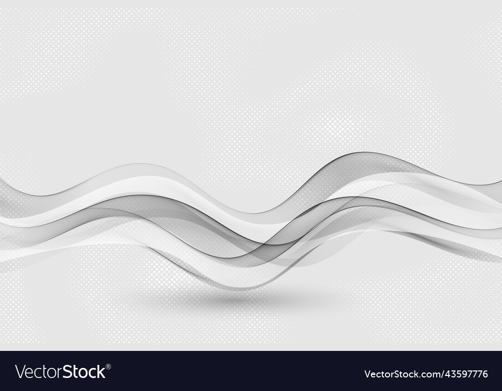 Gray abstract transparent wave background Vector Image Gray abstract transparent wave background Vector Image