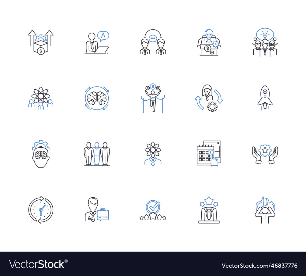 Incentive line icons collection reward bonus Vector Image Incentive line icons collection reward bonus Vector Image