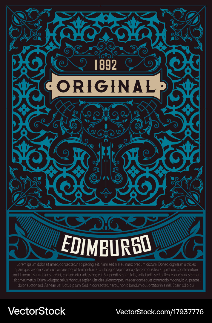 Original vintage label Royalty Free Vector Image