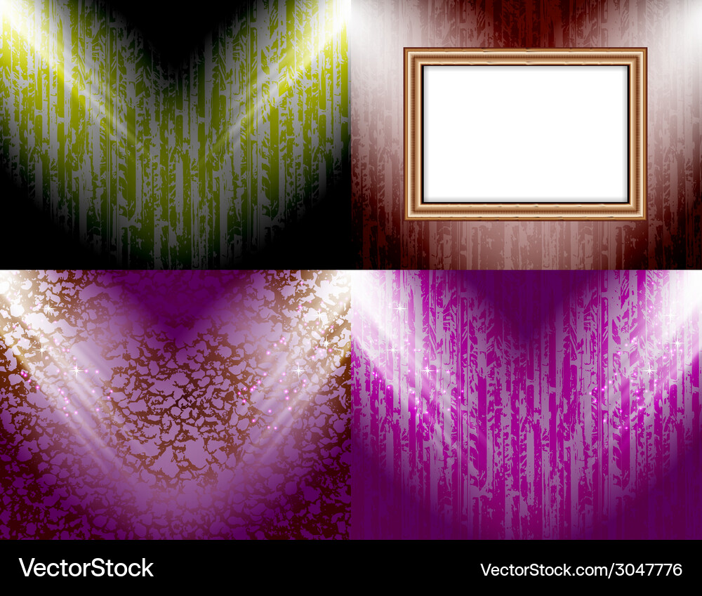 Set of colorful abstract backgrounds and frames Vector Image