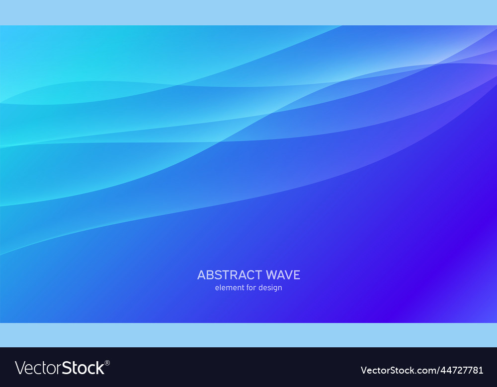 Abstract wave element for design blue digital Vector Image